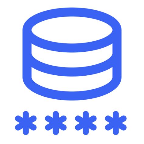 Database Data Lock Storage Network Password Protection Icon