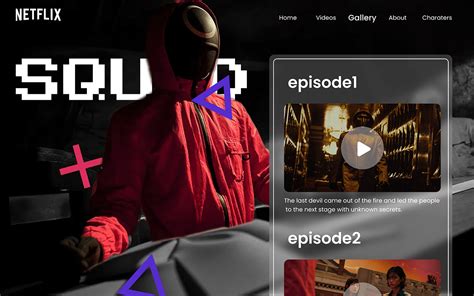 Landing Page Design Squid Game UI Behance