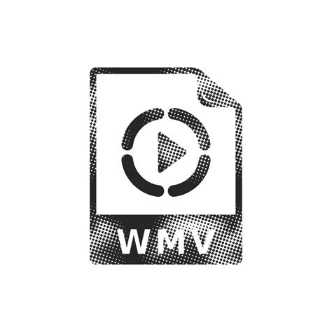 File Format Icon In Halftone Style Black And White Monochrome Illustration 55035245 Vector Art