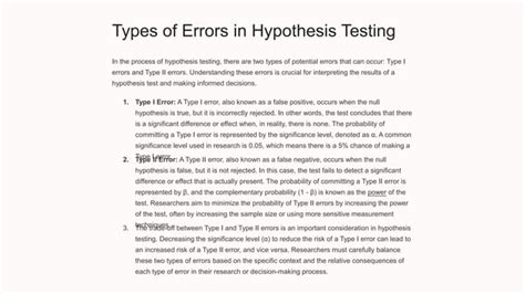 Introduction To Hypothesis Testing Explained In Detail PPTX