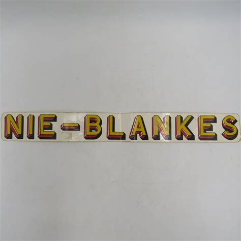 Original Vintage Apartheid Nie Blankes Vinyl Sticker