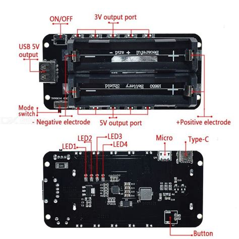 Buy 2 X 18650 Lithium Battery Shield V8 Mobile Power Expansion Board