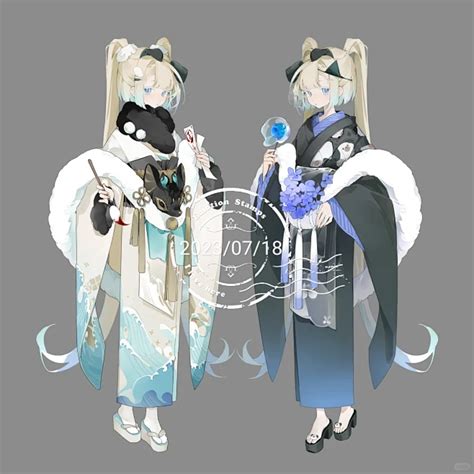 一咪咪完成度高一点的服设稿 花瓣网