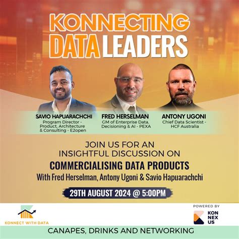 konnexus on linkedin in person event konnecting data leaders august 29th melbourne panel…