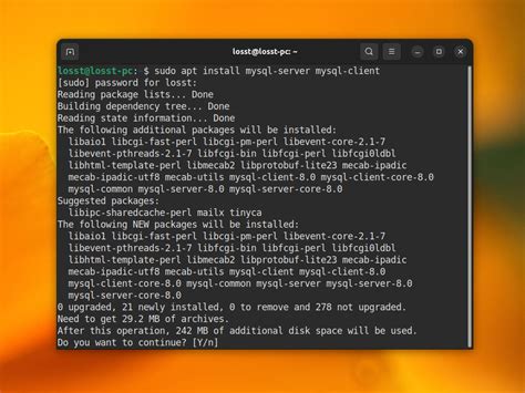 Установка Mysql в Ubuntu 22 04 Losst