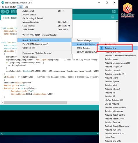 6 อัพโหลด โค๊ดลงบอร์ดโดยเลือกที่เมนู Upload ที่อยู่ในแถบเมนู Sketch