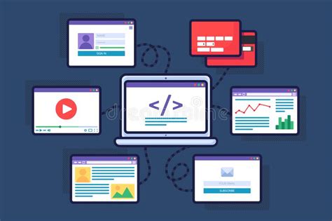Web Development Vector Illustration Coding Vector Concept Stock Illustration Illustration Of