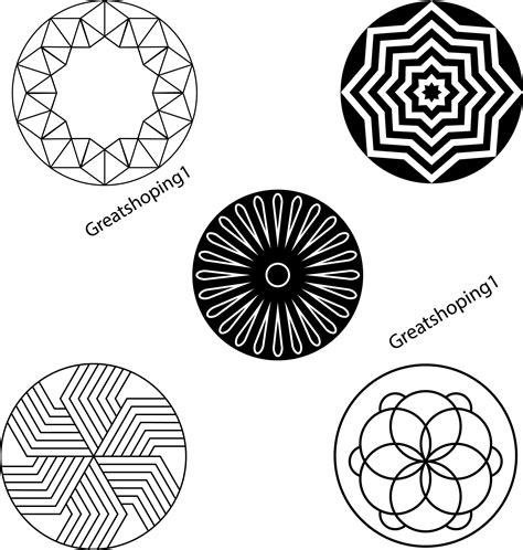 Spirograph Svg Clipart Cut Files For Silhouette Files For Cricut Dxf Eps Ai Lines 20
