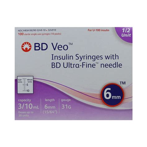 Bd Veo Syringes Diabetic Pro