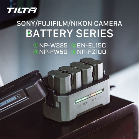 Tilta Np Fz100 แบตเตอรี่กล้องสถานีชาร์จแบบพกพา 4 ช่องเคส Np W235dmw