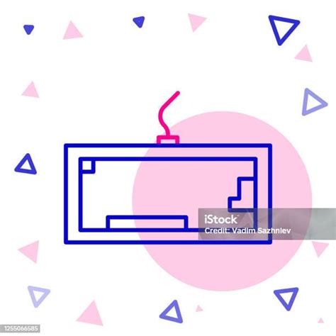 Icône Du Clavier Dordinateur De Ligne Isolée Sur Fond Blanc Signe De Composant Pc Concept De