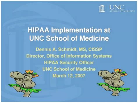 Ppt Hipaa Implementation At Unc School Of Medicine Powerpoint