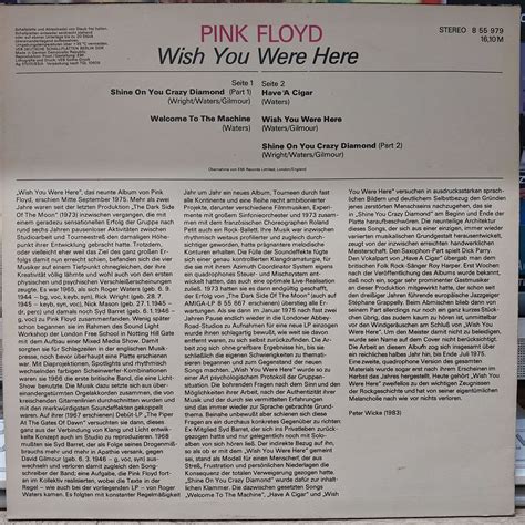 Pink Floyd Wish You Were Here Lp Plak