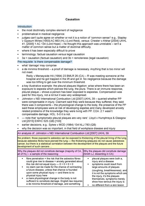 4 causation lecture revision notes for rachel mulheron