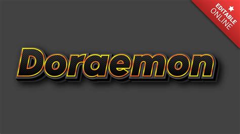 Doraemon Golden Editable Style Text Effect Generator