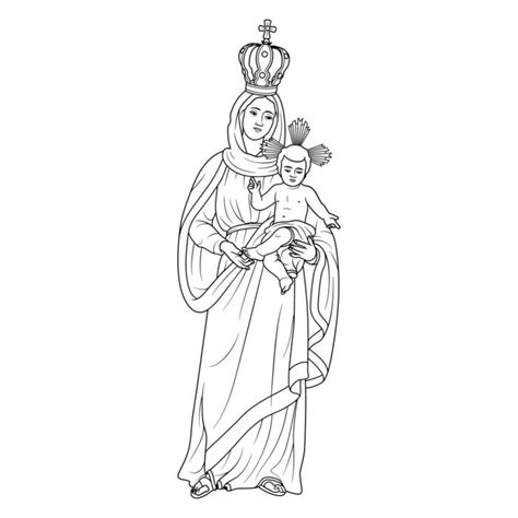 Our Lady Of Mount Carmel Vector Art Icons And Graphics For Free Download