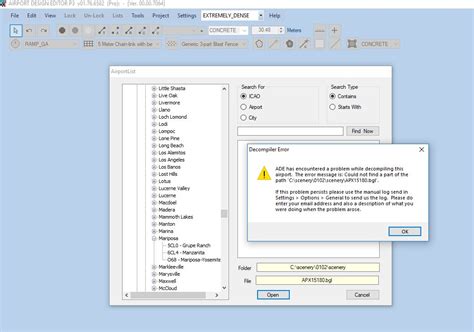 Error Opening Stock Airport FSDeveloper