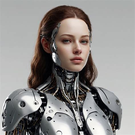 An Abstract 3d Background Of Ai Front View Robot Premium Ai Generated Image