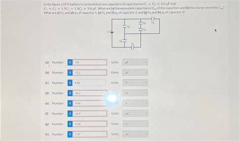 Solved In The Figure A 19V Battery Is Connected Across Chegg Com