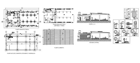 Restaurant Building Structure Detail Elevation Section And Plan 2d View Layout Autocad File