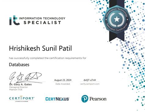Hrishikesh Nerkar On Linkedin Datasecurity Databasemanagement Certiport Professionalgrowth