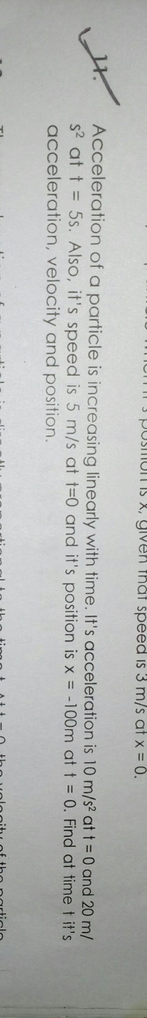 This Is From Kinematics Involving Differentiation And Integration I Askiitians