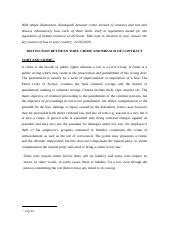 CRIME TORT BREACH Doc With Ample Illustration Distinguish Between Crime Breach Of Contract And
