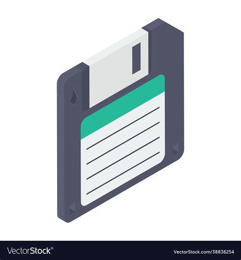 Isometric Floppy Disc Royalty Free Vector Image