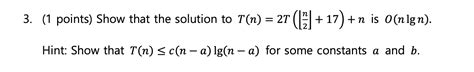 Solved Points Show That The Solution To Chegg