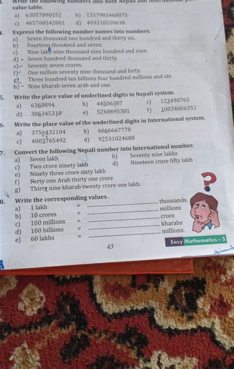 convert the following nepali number into international number filo