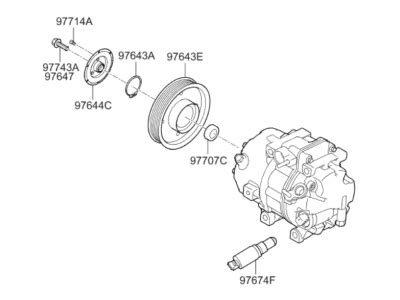 Kia A C Compressor Genuine Oem
