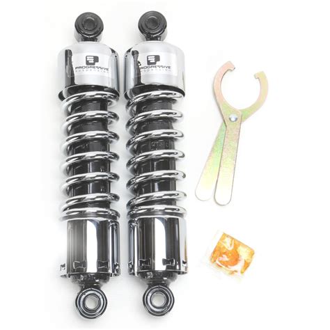 Progressive Suspension Chrome 412 Series 12 American Tuned Gas Shocks