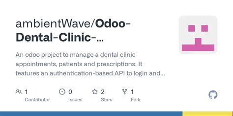 GitHub AmbientWave Odoo Dental Clinic Managment System With REST API