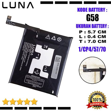 Jual Baterai Battery Original G For Type HP LUNA X Plus Xplus LUNA XTREAM Ultima Baterai