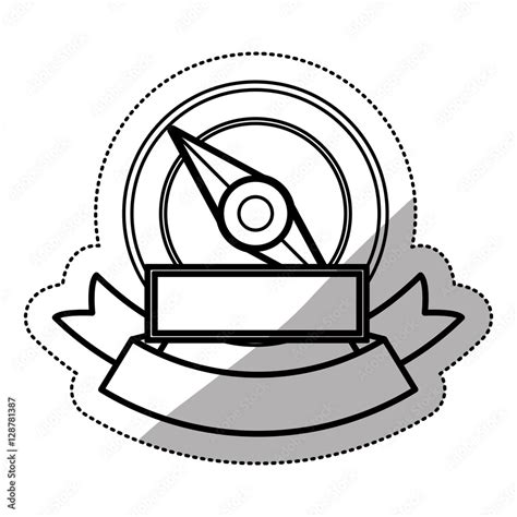 Compass Icon Instrument Tool Navigation Location And Object Theme Isolated Design Vector