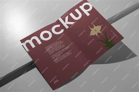 Premium Psd Bifold Folder Mock Up Design