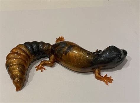 Resin Lizard Reptile Handmade Unique One Of A Kind Etsy