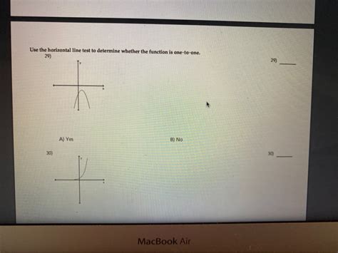 Solved Use The Horizontal Line Test To Determine Whether The Chegg Com