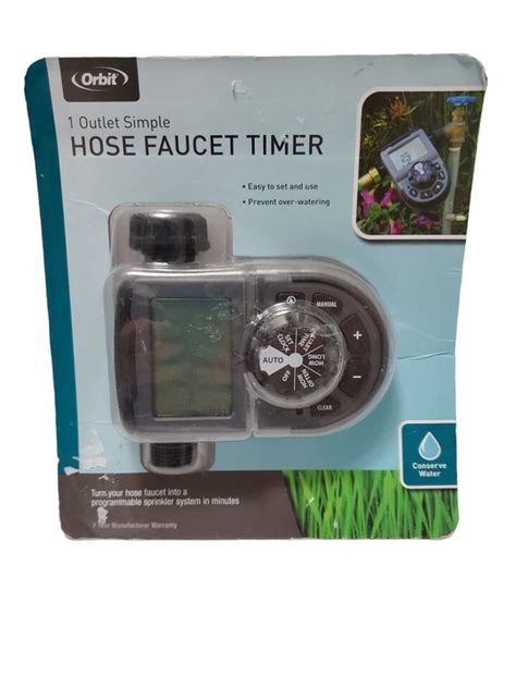 orbit 1 outlet hose faucet dial timer 56619 large display interval