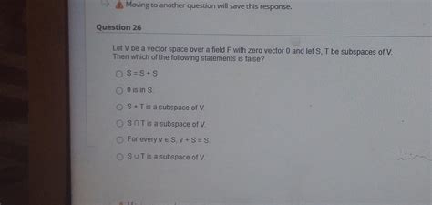 solved let v be a vector space over a field f with zero