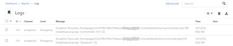 survey errors · issue 11000 · concretecms concretecms · github