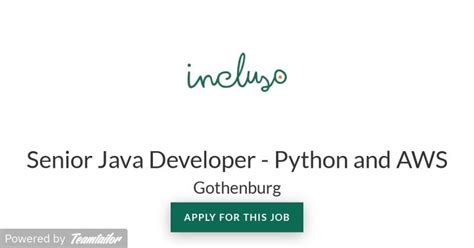 Incluso On Linkedin Senior Java Developer Python And Aws Incluso