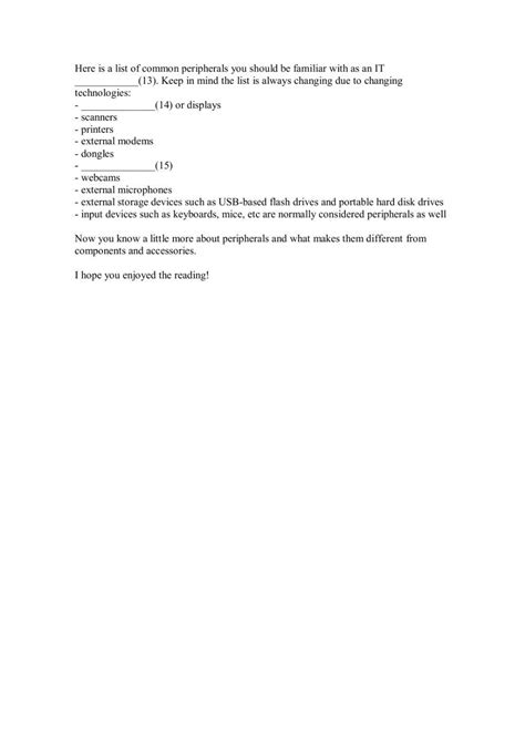 Computer Peripherals Worksheet Live Worksheets