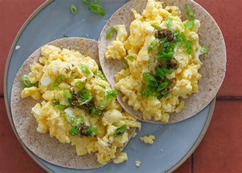 Easy Fluffy Egg Tacos Healthy Breakfast