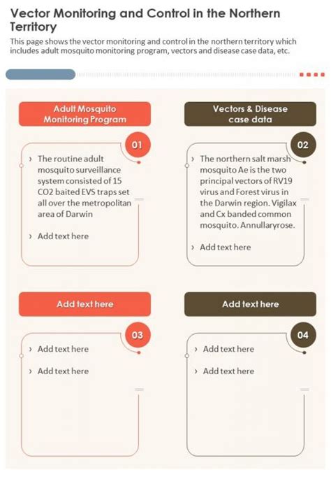 One Page Vector Monitoring And Control In The Northern Territory Report Infographic PPT PDF