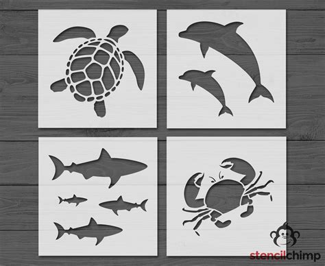 Ocean Themed Printable Stencils