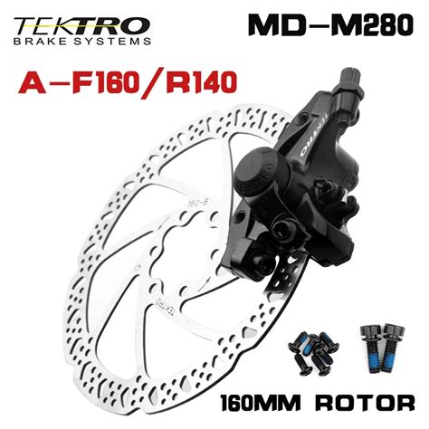 기계식브레이크 캘리퍼스 케이블 tektro md m280 산악 자전거 유압 디스크 브레이크 티몬