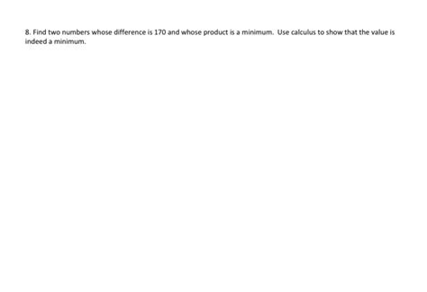 solved 8 find two numbers whose difference is 170 and whose