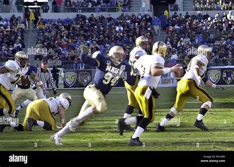 Maryland December 2 2000 Brad Wimsatt 94 And The Navy Defense Apply Serious Pressure To