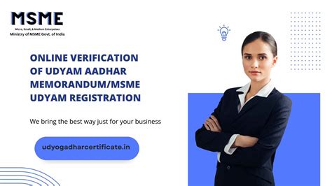 Online Verification Of Udyam Aadhar Memorandummsme Udyam Registration